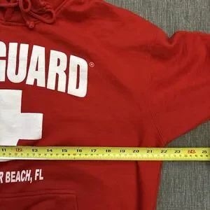 The Unbranded Brand | Shirts | Authentic Red And White Lifeguard Hoodie ...
